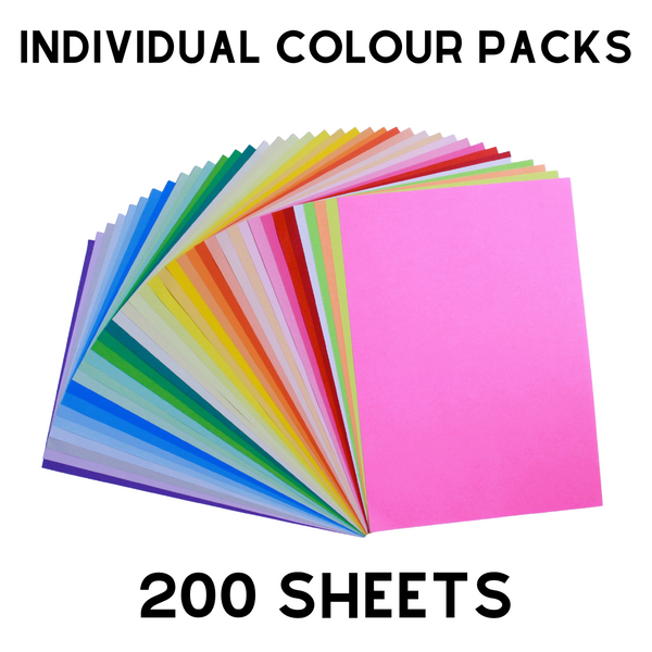 A4 Coloured Paper • 200 Sheet Packs – Sweet Factory Arts & Crafts